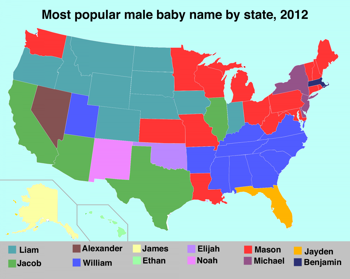 Most Popular Baby Names By State The Bull Elephant Most Popular Baby Names By State The Bull Elephant